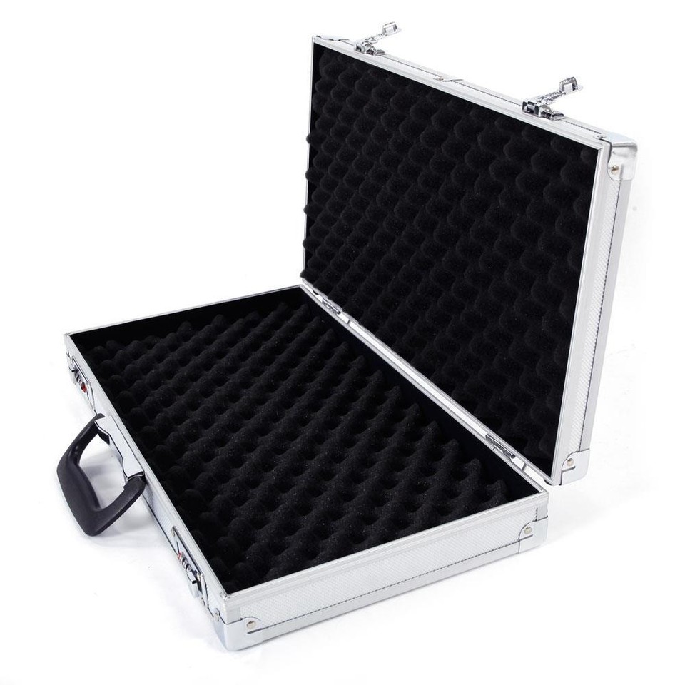 Aluminum Framed Locking Gun Case Pistol HandGun Lock Box Hard Storage ...