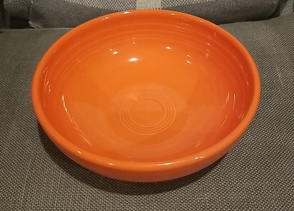 Fiesta Ware Fiestaware Poppy Orange Ceramic Bowl 7.5” HLC USA | eBay
