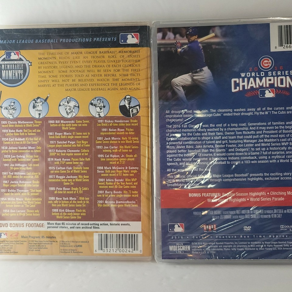 MLB memorable moments and Cubs Championship DVDs | eBay