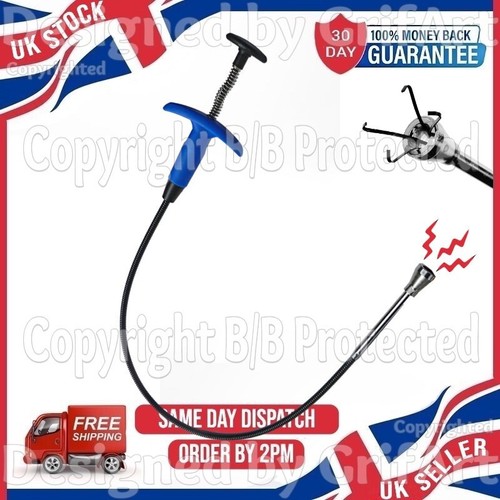 MAGNETIC PICK UP TOOL STRONG FLEXIBLE SPRING BENDY THIN LONG REACH CLAW ...