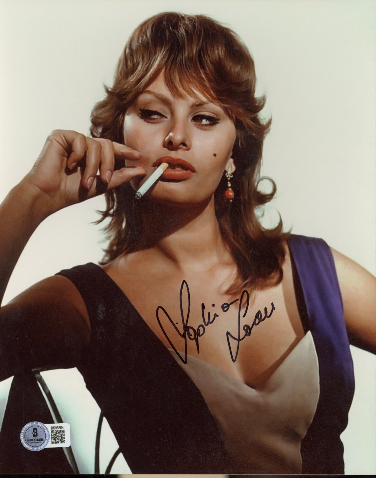 Sophia Loren Signed 8x10 Color Photo AUTO BAS Beckett | eBay