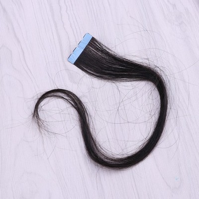 40cm Black Straight Wigs Tape in Seamless Hair Extensions Real Human ...