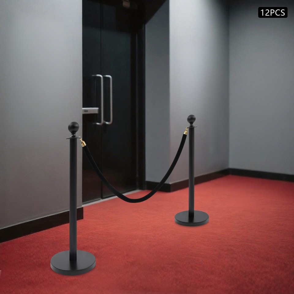 12Pcs Stanchion Posts, Crowd Control Barriers, Stanchion Post with Ball ...