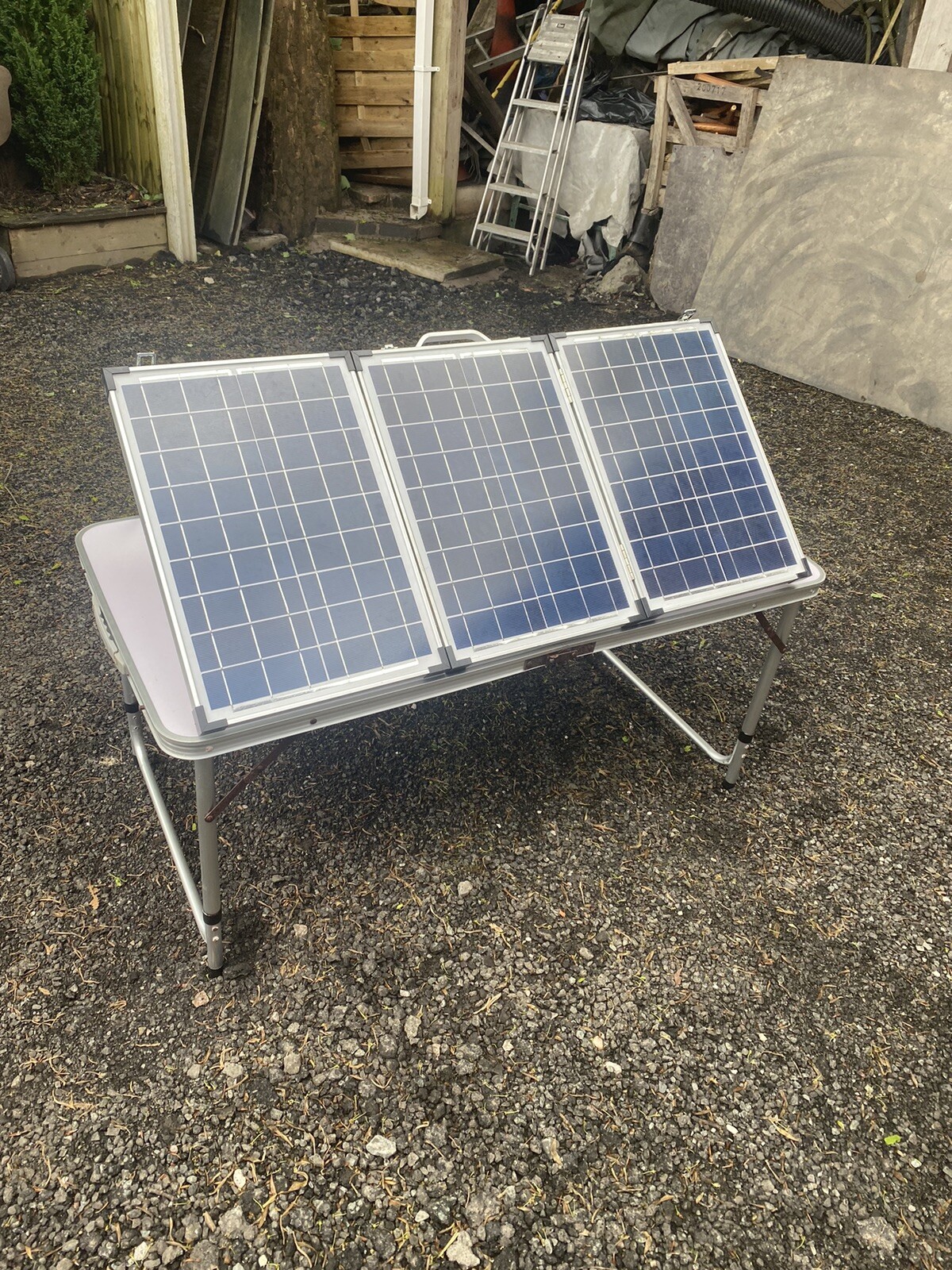 folding suitcase solar panel & table , camper van | eBay UK