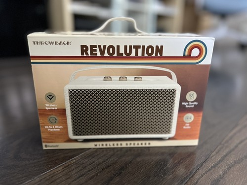 NEW Bluetooth Throwback Revolution Wireless Speaker FM Radio, Vintage ...