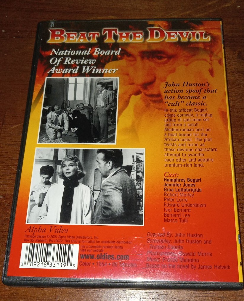 Beat The Devil (DVD, 1954/2001) Humphrey Bogart Gina Lollobrigida COLOR ...