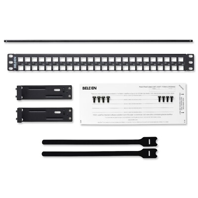 Belden AX103121 48 Port 1U Flat KeyConnect Patch Panel Black | eBay