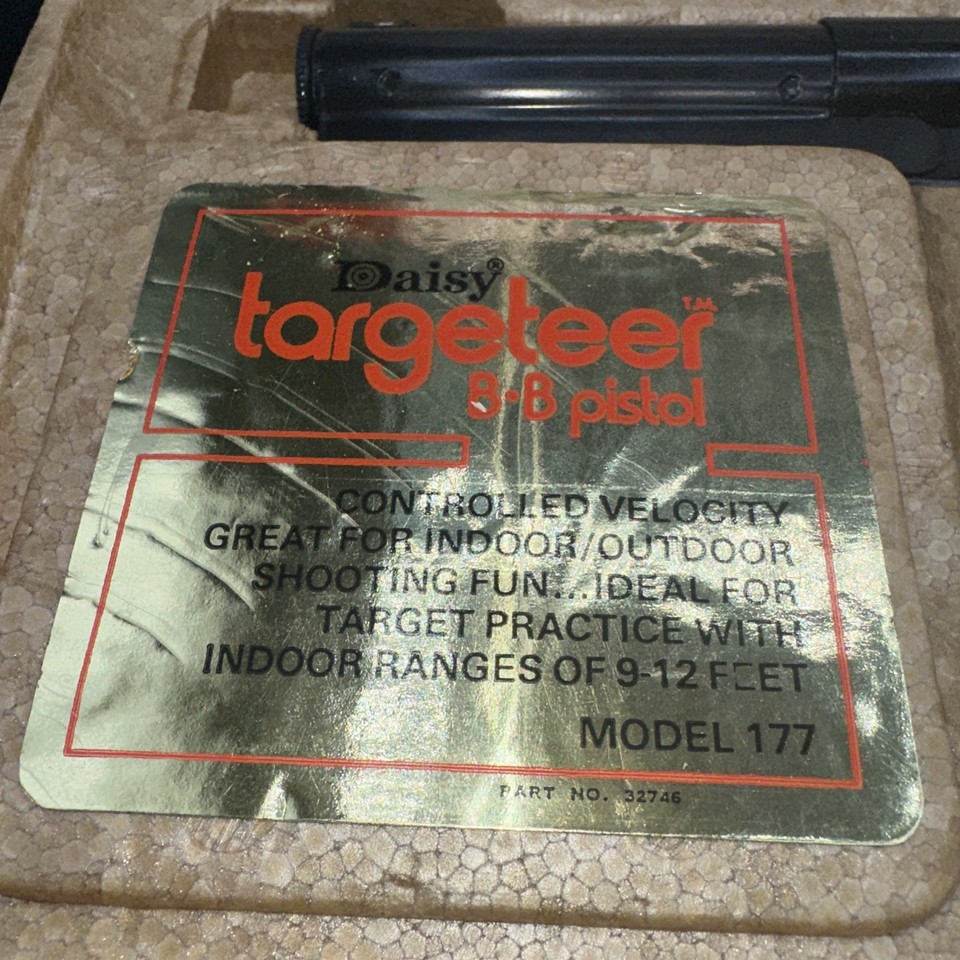 Vintage daisy no. 177 Targeteer B•B Pistol With Box And Insert Daisy ...