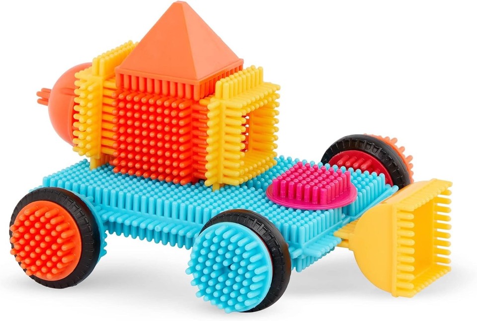 STEM Bristle Blocks - 80-Piece Interlocking Building Set for Toddler ...