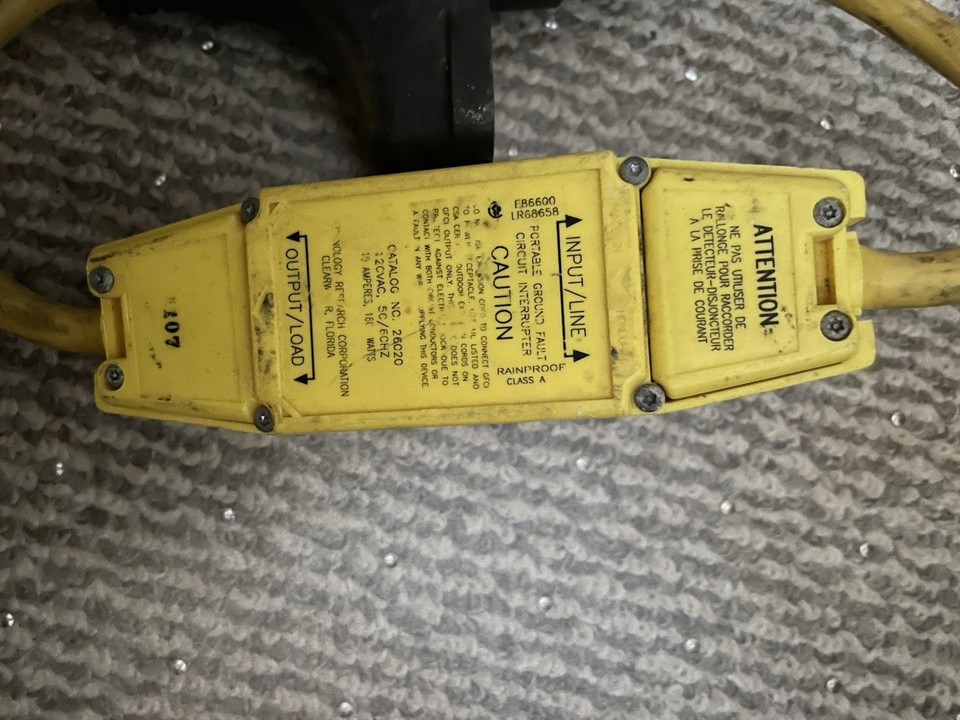 26020 TRC Portable GFCI Ground Fault Circuit Interrupter Rainproof | eBay