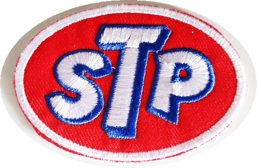 STP MOTOR OIL LOGO IRON ON FABRIC EMBROIDERED PATCH 7cm x 5CM CAR ...