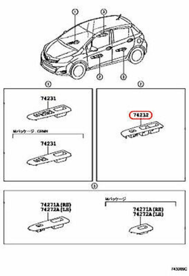 Toyota Genuine OEM Vitz 2010-2014 Front Armrest Upper Panel LH 74232 ...