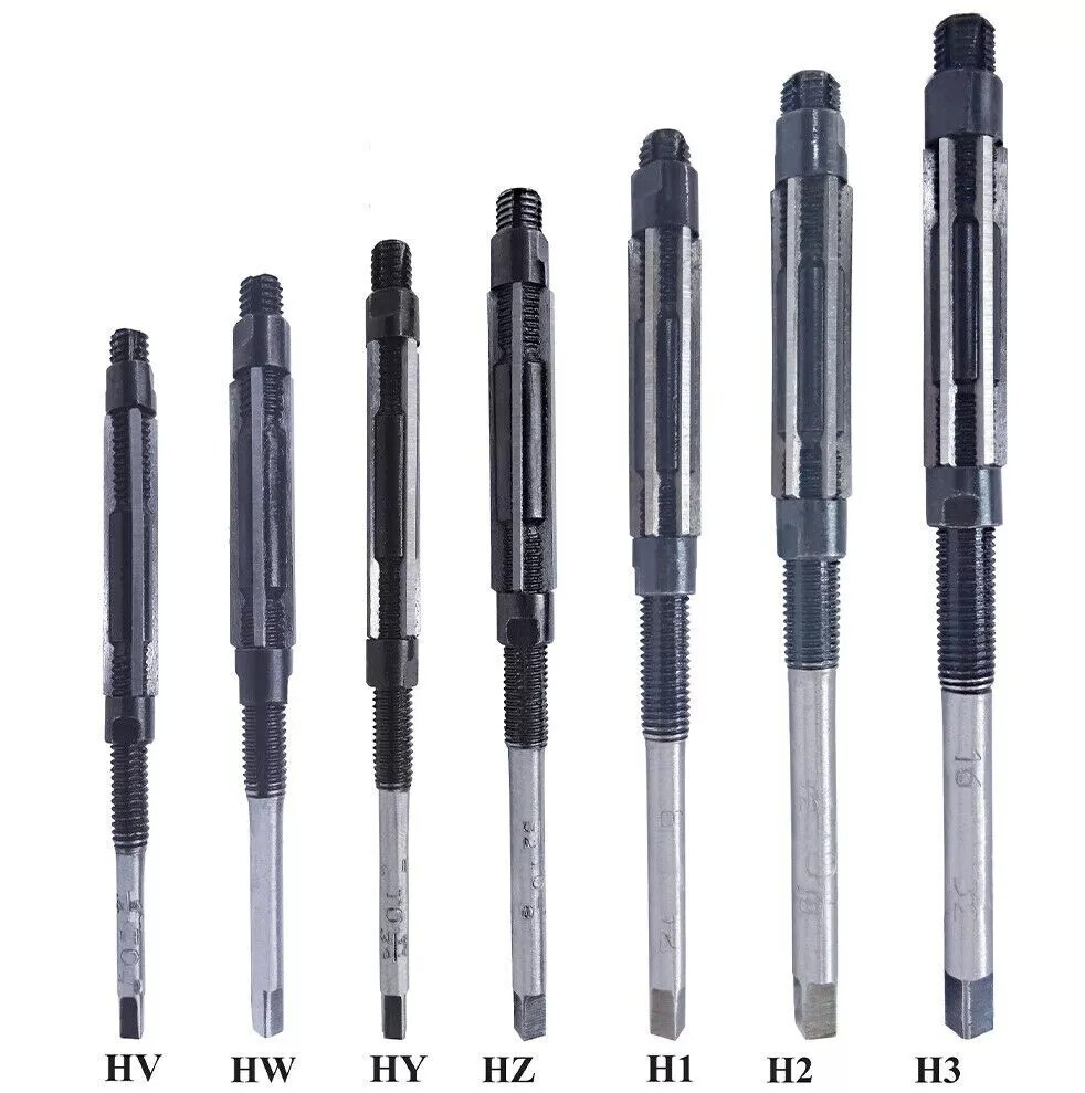 New Adjustable Hand Kingpin Reamer 7 Pcs HV - H3 , 1/4" - 15/32" Inch 6 ...
