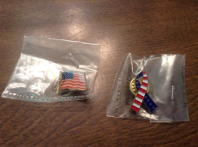 American Flag And Flag Ribbon Lapel Pins Wholesale Lots 500 | eBay