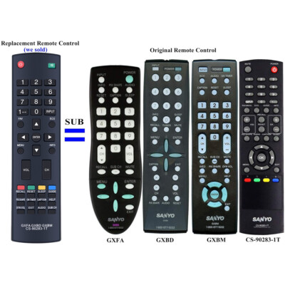 CS-90283-1T GXFA GXBD GXBM Remote Control For Sanyo TV DP50741 DP50719 ...