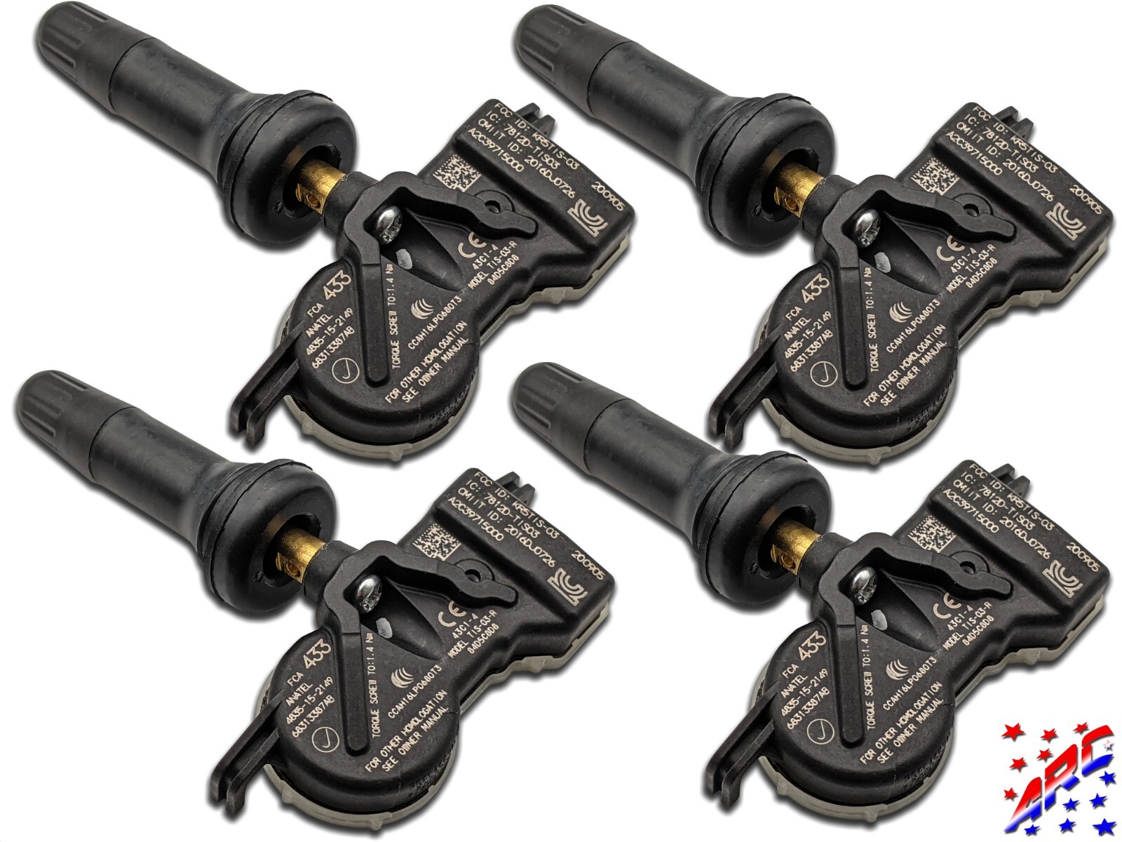 Complete Set of 4 Genuine OEM Mopar TPMS Tire Pressure Sensors Kit ...