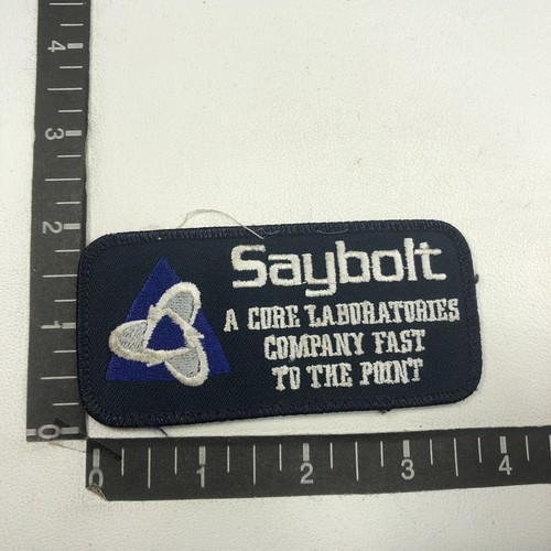 Used / Recycled SAYBOLT CORE LABORATORIES COMPANY Advertising Patch ...