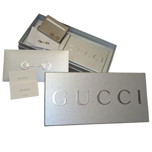 GUCCI Horsebit Card Case With Playing Cards Novelty Goods Beige Not for ...
