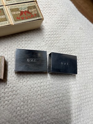 Antique 2- Sterling Silver Matchbox Cases 1826 ca & Gorham 1940’s W ...