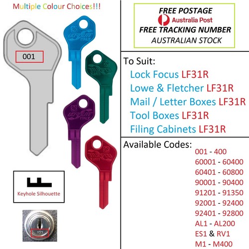 Key Cut to Code - Mail, Letter, Tool Box & Filing Cabinet - Spare ...