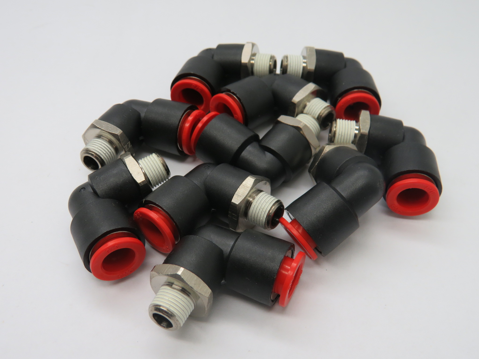 SMC KQL11-34S-X23 Male Elbow Push-In Fitting 3/8" Tube 1/8" NPT Lot of ...