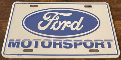 Ford Motorsport Booster License Plate Vintage NOS Vintage Racing ...