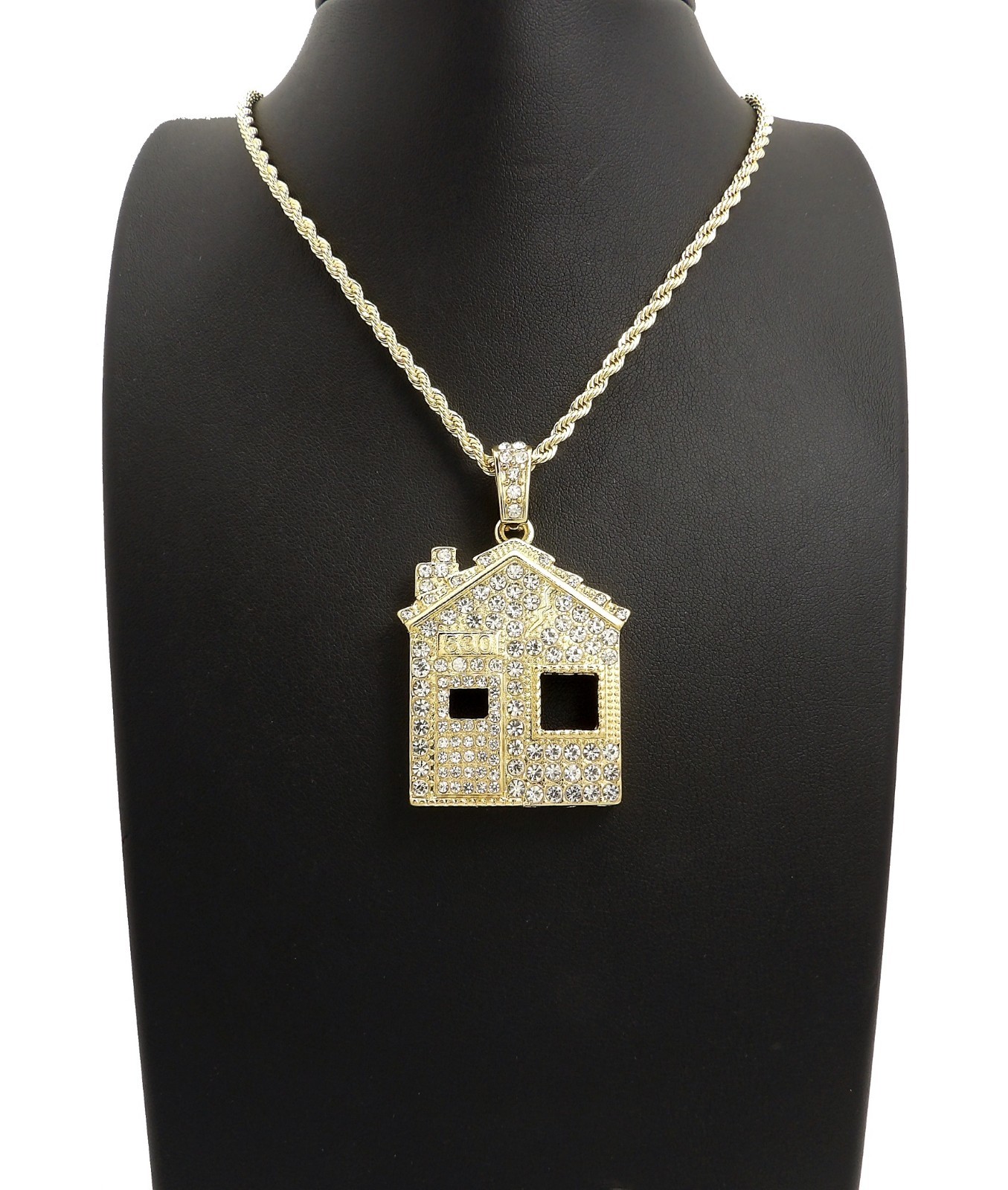 New Trap House Pendant with 24" Box,Cuban,Rope Chain Hip Hop Necklace ...