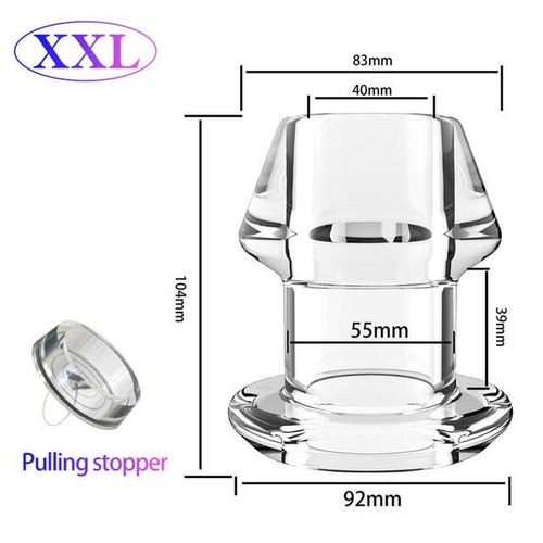 Hollow Anal Butt Plug Spreader Speculum Dildo Tunnel Sex Toy Huge ...