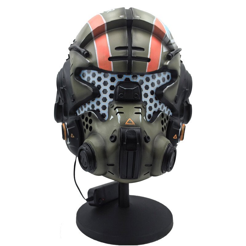 1X Titanfall 2 Jack Cooper Game Helmet Resin Cosplay LED Glow Eyes Mask ...