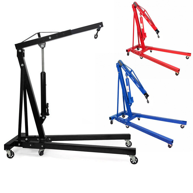 1/2 TON ENGINE CRANE HOIST LIFT JACK HYDRAULIC FOLDING ADJUSTABLE LONG ...