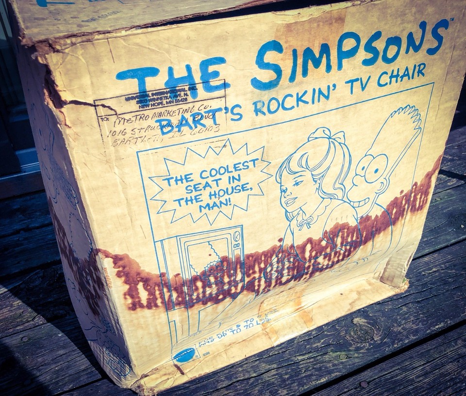 Bart Simpson Rockin TV Chair Simpsons Mattel 1990 RARE Simpson ...