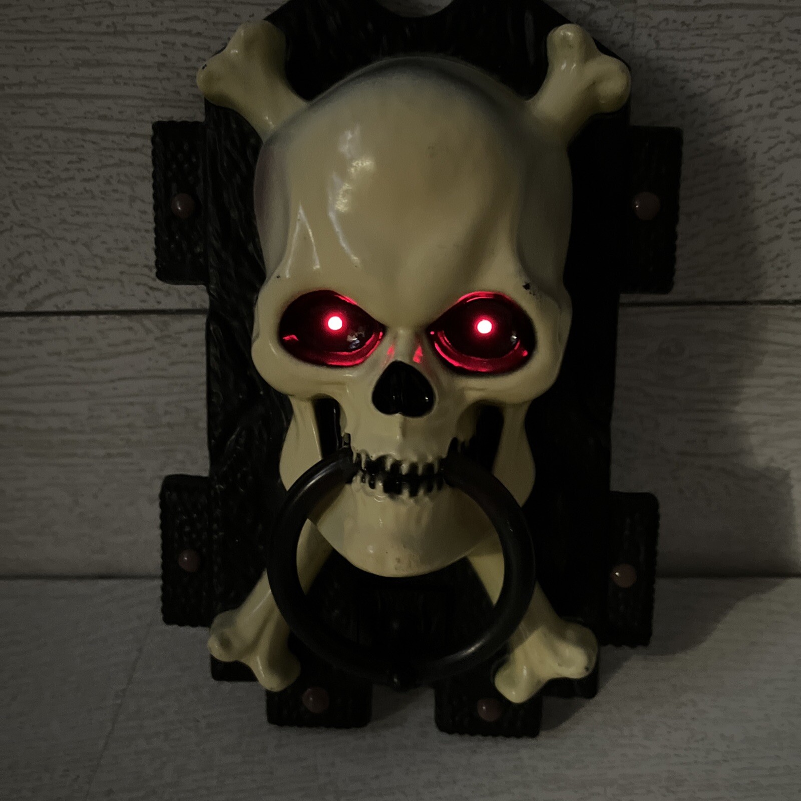 Vintage Paper Magic Group Halloween Skull Skeleton Head Haunted Door ...