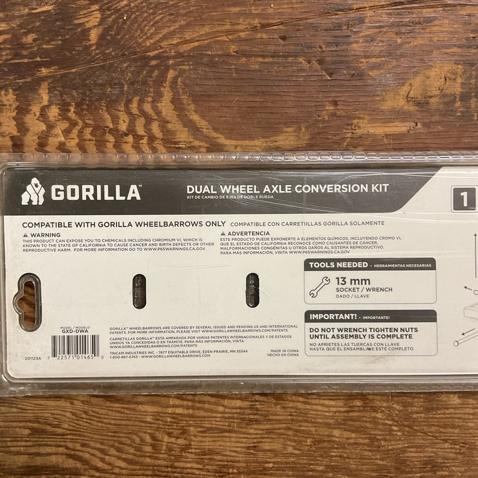 Wheelbarrow Dual Wheel Axle Conversion Kit | eBay