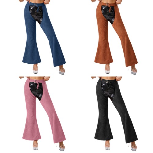 Womens Leggings Adjustable Waist Pants Biker Riding Chaps Motorcycle ...