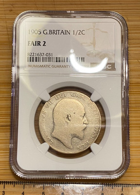 Edward VII Key Date 1905 Half-Crown NGC Slabbed Fair 2 (ref #46) | eBay UK