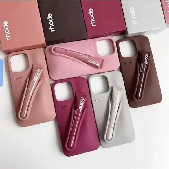 Rhode Peptide Lip-Tint Silicon Phone Case WITH Lip Gloss iPhone 16 Pro ...