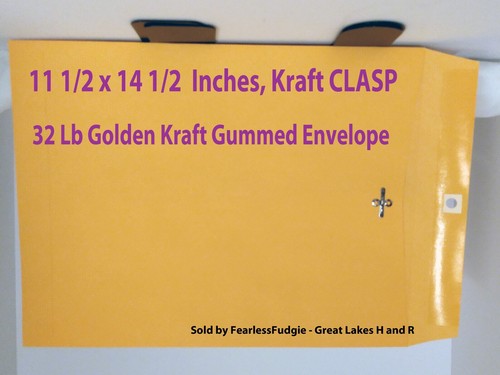 14 each, 32 Lb Kraft 11 1/2" x 14 1/2" Gummed CLASP 32 Lb Golden Kraft ...