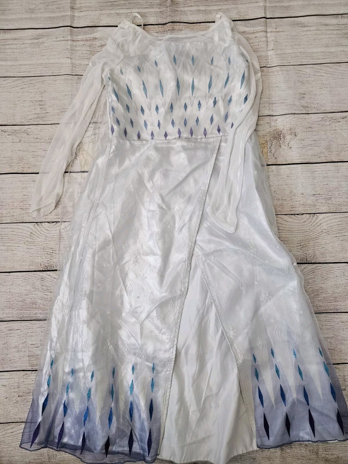 Girls Frozen Snow Queen Elsa Dress Up Costume Medium - Gem