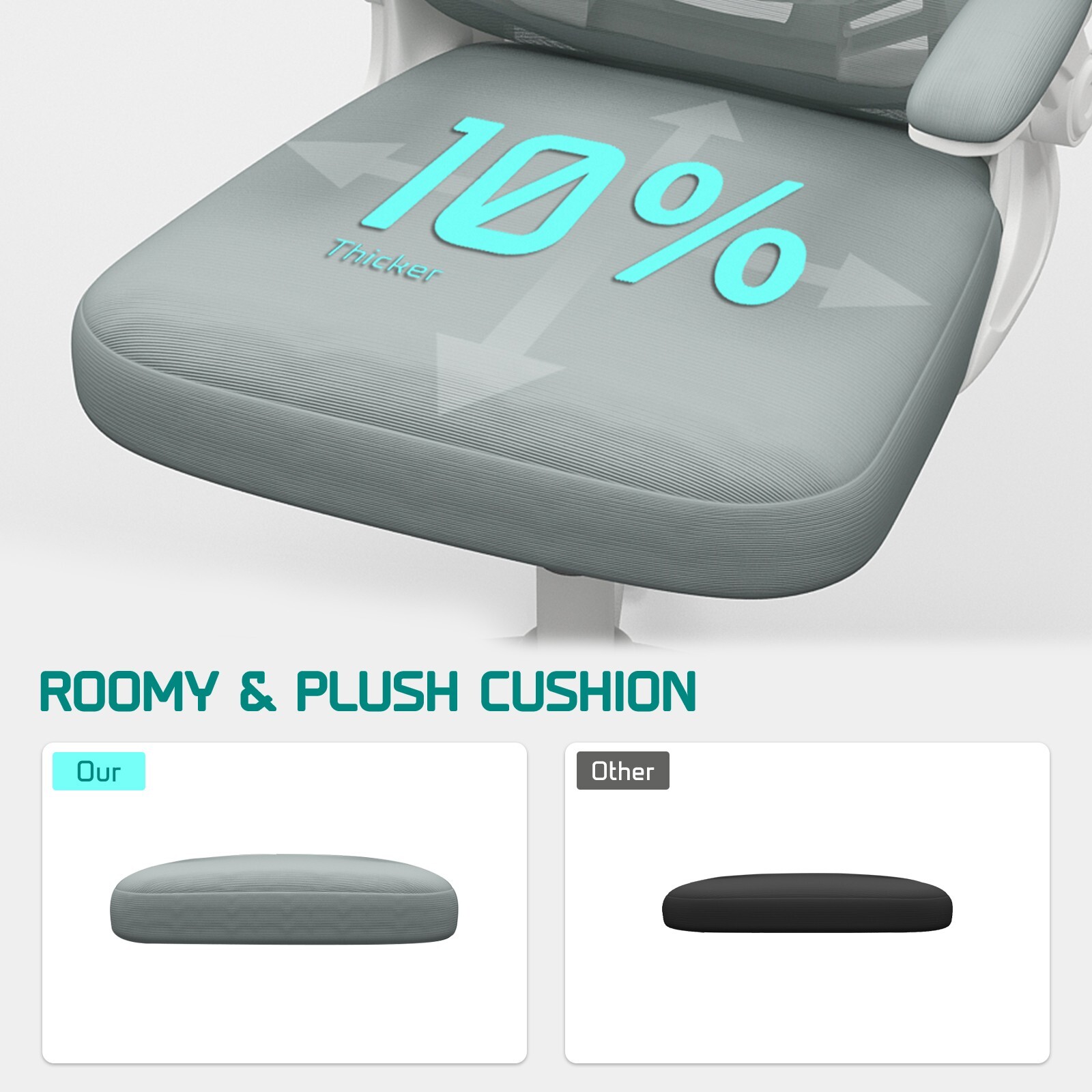 Office Chair Ergonomic Desk Chair with Flip-up Armrest Swivel Desk ...