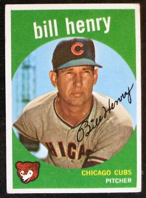 1959 Topps #46 Bill Henry, Chicago Cubs, EX-EXMT | eBay