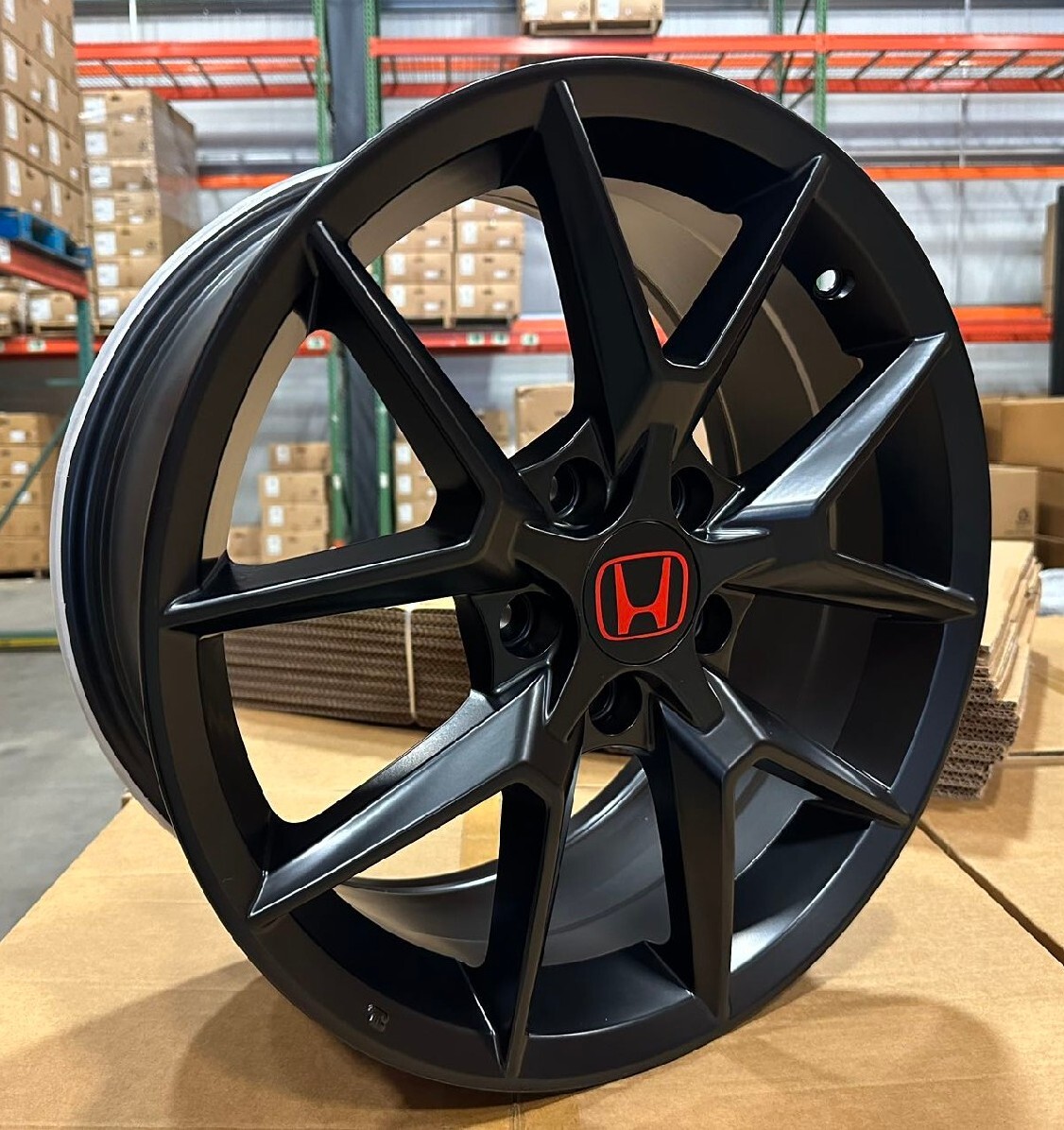 BLACK TYPE R STYLE WHEELS 17X7.5 CIVIC Si Rsx Tsx S2000 DC5 FG FA EP3 ...