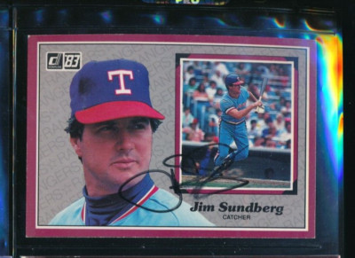 1983 Donruss Jim Sundberg Texas Rangers 3x5 Signed Autograph (DN20 ...