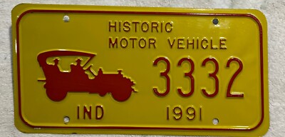 LICENSE PLATE S INDIANA HISTORIC AUTO 785 | eBay