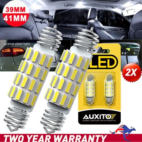 2x 12V LED 39MM 40MM 41MM 42MM Festoon Interior Car/Auto Light CANBus ...