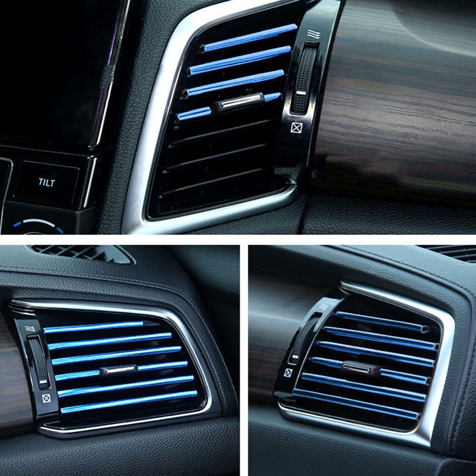 20cm Car Interior Accessories Air Conditioner Outlet Decoration Strip ...