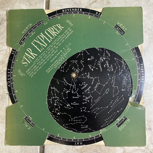 * 1959 Star Explorer Constellation Astronomy Zodiac Dial Guide Chart ...