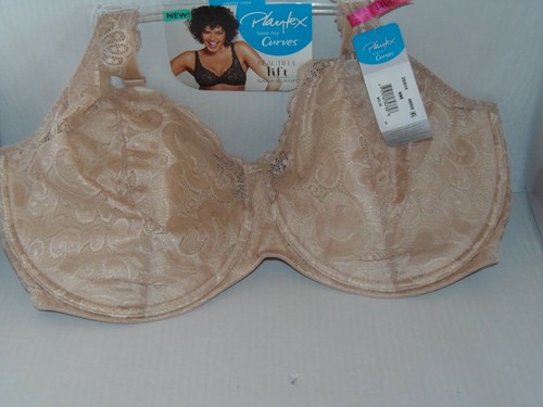 PLAYTEX LOVE MY CURVES LIFT BRA - SZ 44DDD - BEIGE - RETAILS@ $42.00(A ...