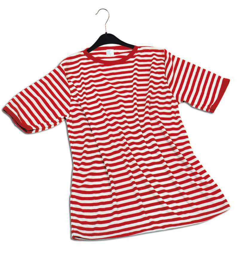 Ringel-Shirt rot/weiß, Fasching, Karneval, Mottoparty, Matrose ...