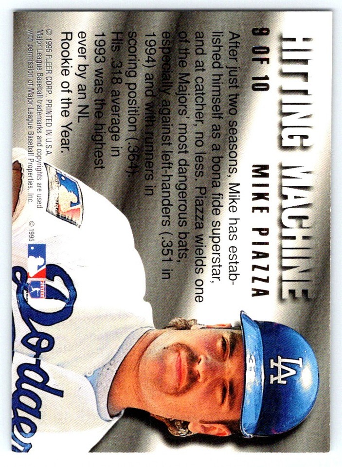 1995 Ultra Mike Piazza #9 Hitting Machines | eBay