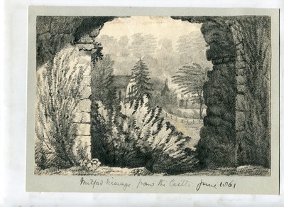 Inglaterra. Mitford From The Castle. Drawing Titled & Dated IN 1861 | eBay